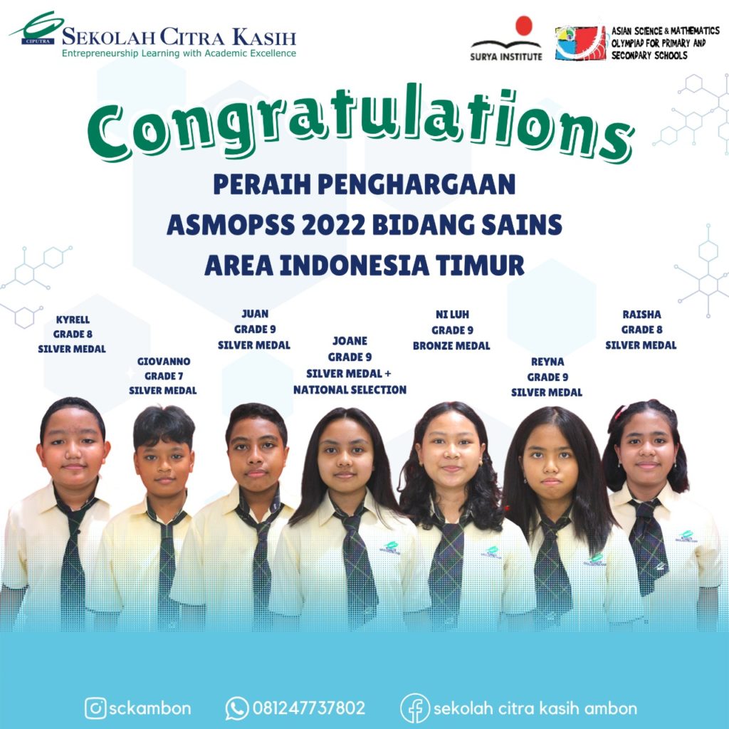 Prestasi Siswa SCK Ambon : ASMOPSS (Asian Science and Mathematics ...